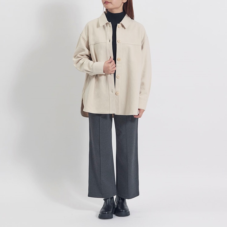 ケユカ シャツでもアウターでも使える！ウールライクストレッチオーバーシャツ–ショップニュース–札幌ステラプレイス